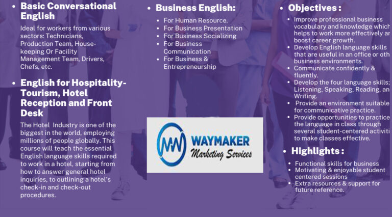 English course - Way Maker Dubai